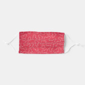 Artsy Heart Doodles Art Pattern On Coral Pink Red Adult Cloth Face Mask ...