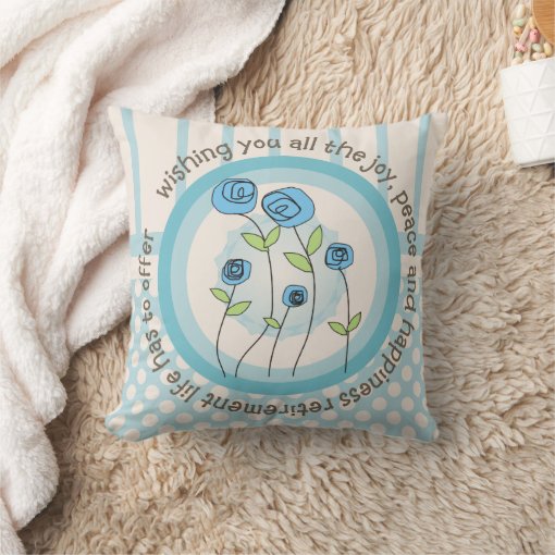 Artsy Retirement Pillow Whimsical Flowers | Zazzle