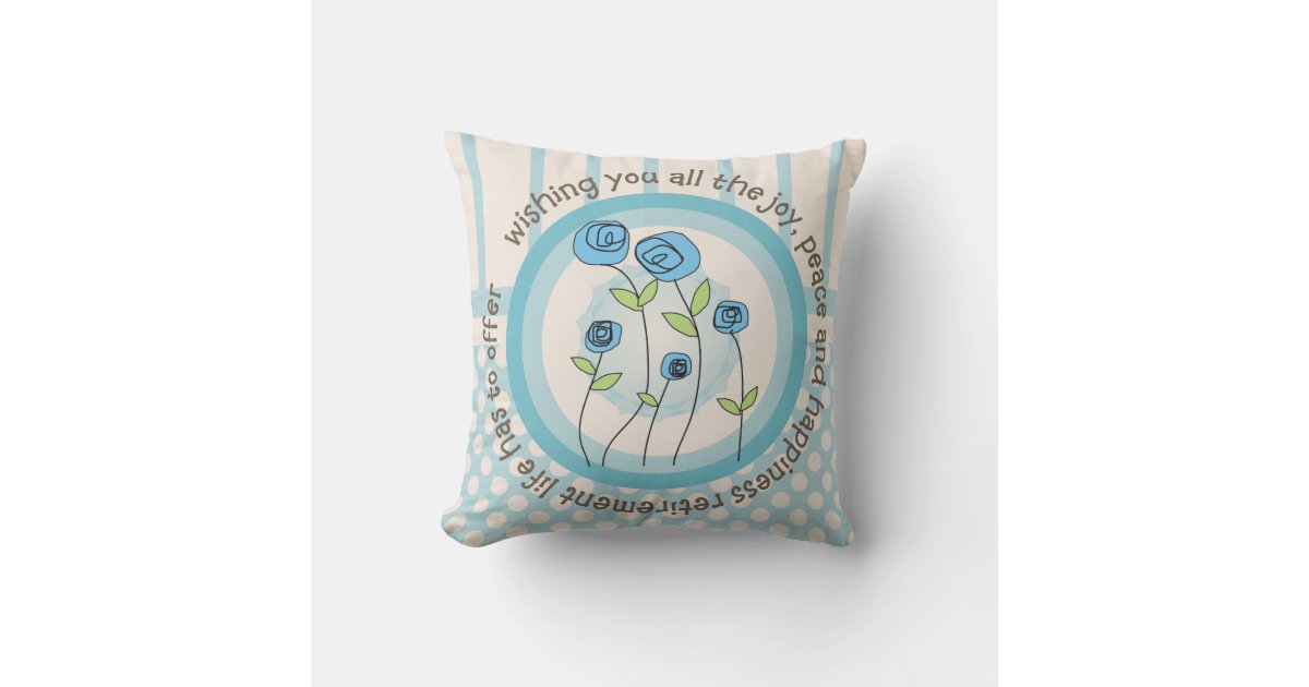 Artsy Retirement Pillow Whimsical Flowers | Zazzle