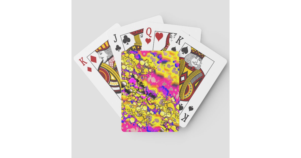 Artsy Splash Art Playing Cards | Zazzle