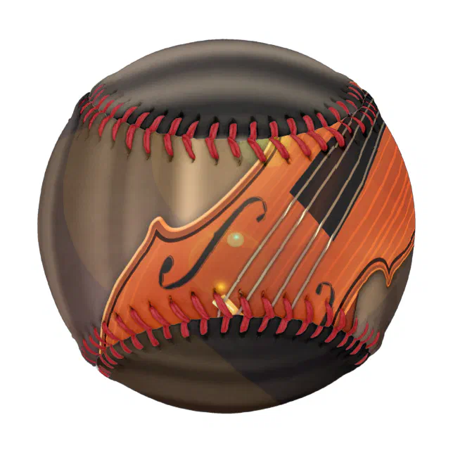 Artsy Violin Music Baseball | Zazzle