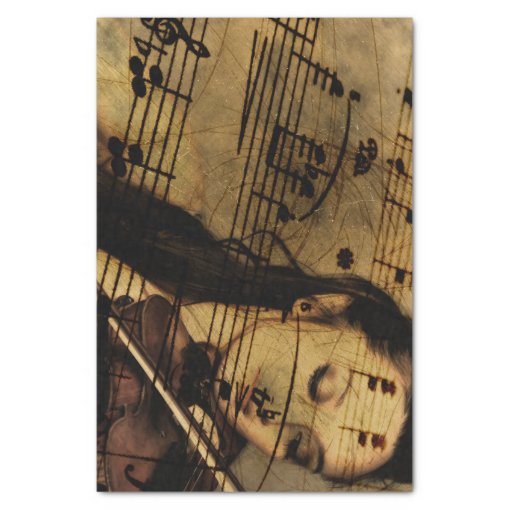 Artsy Violin Music Tissue Paper | Zazzle