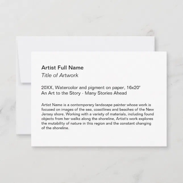 Artwork Exhibition Art Show Placards Thank You Card | Zazzle