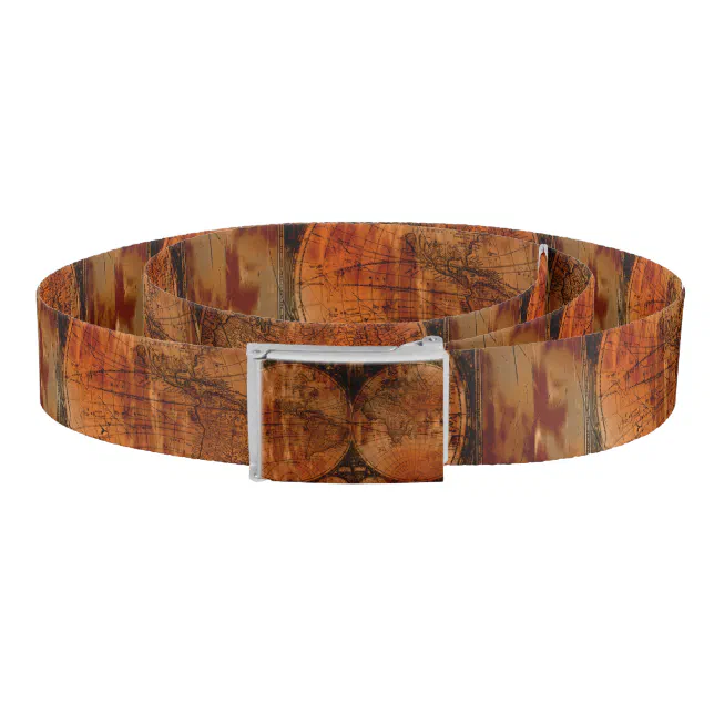 Arty Vintage Old World Map Belt | Zazzle