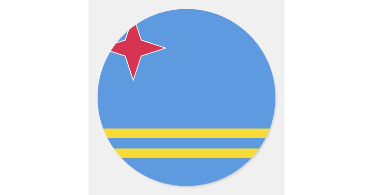 Aruba Flag Classic Round Sticker | Zazzle