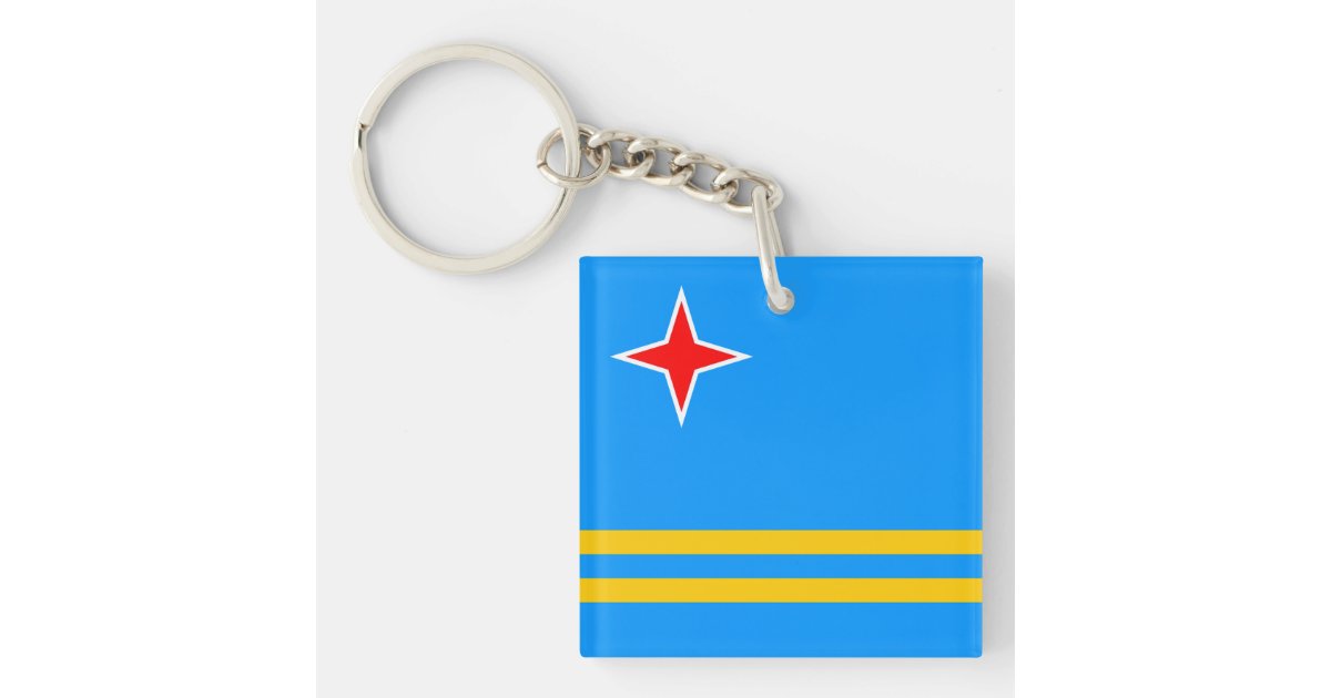 Aruba Flag Keychain | Zazzle