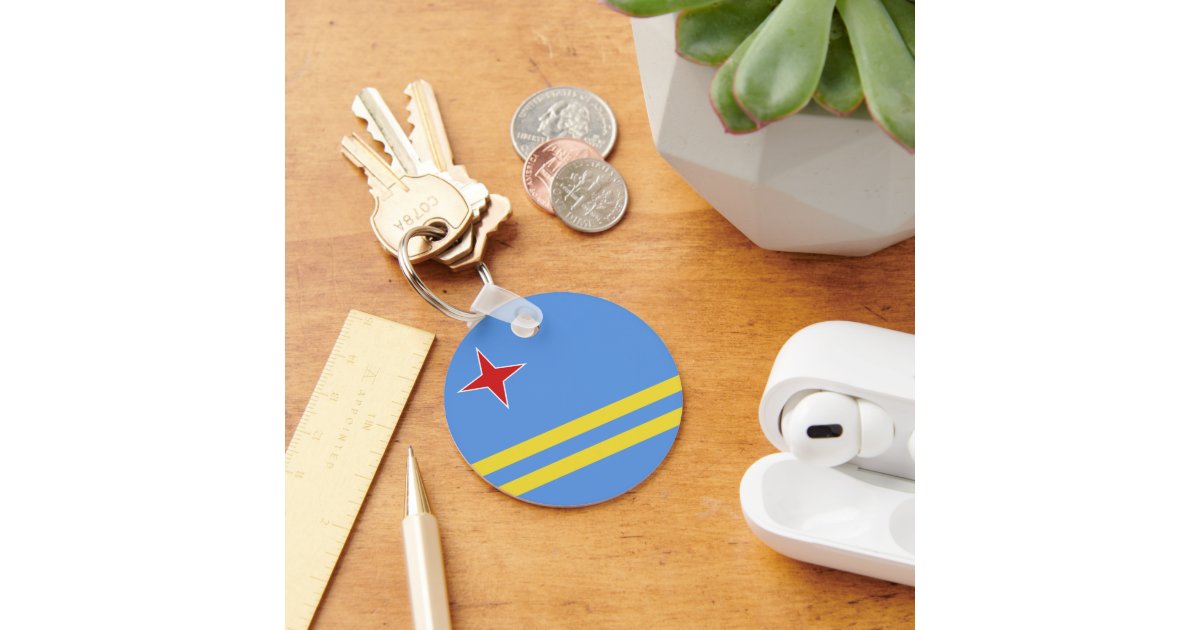 Aruba flag keychain | Zazzle