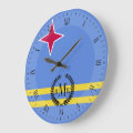 Aruba flag large clock | Zazzle
