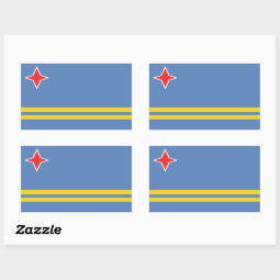 Aruba Flag Rectangle Stickers | Zazzle