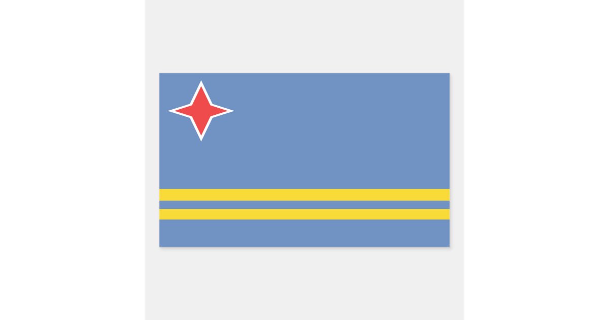 Aruba Flag Rectangle Stickers | Zazzle