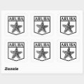 Aruba Island Design - Square Stickers, Glossy, Lar Square Sticker | Zazzle