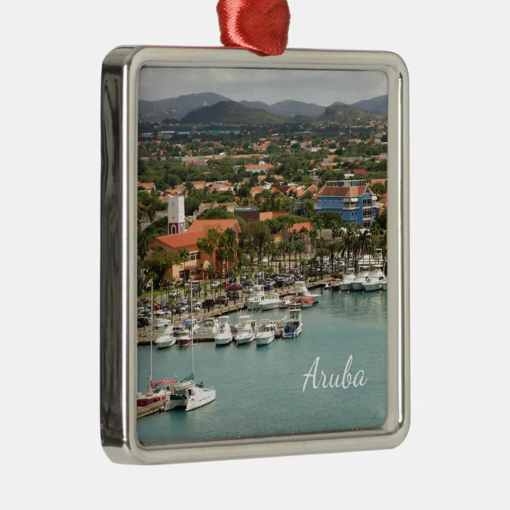 Aruba Marina Metal Ornament | Zazzle