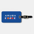 Aruba Maritime Nautical Signal Flags Dark Color Luggage Tag | Zazzle