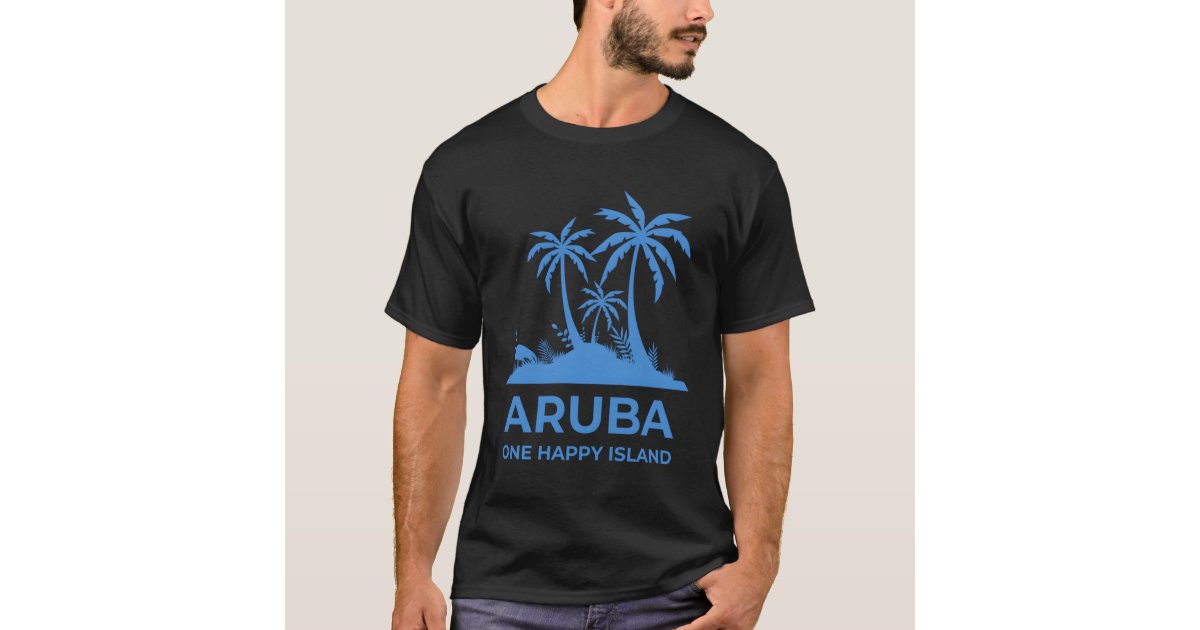 Aruba One Happy Island T-Shirt | Zazzle