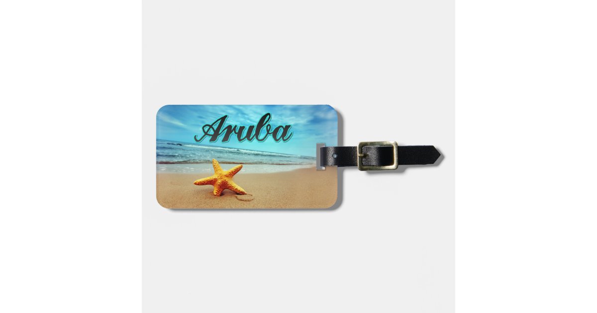 Aruba starfish luggage tag | Zazzle