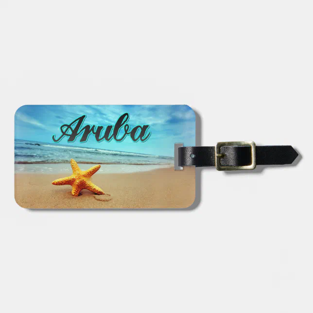 Aruba starfish luggage tag | Zazzle