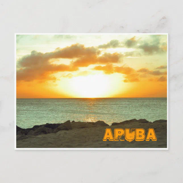 Aruba Sunset Postcard | Zazzle