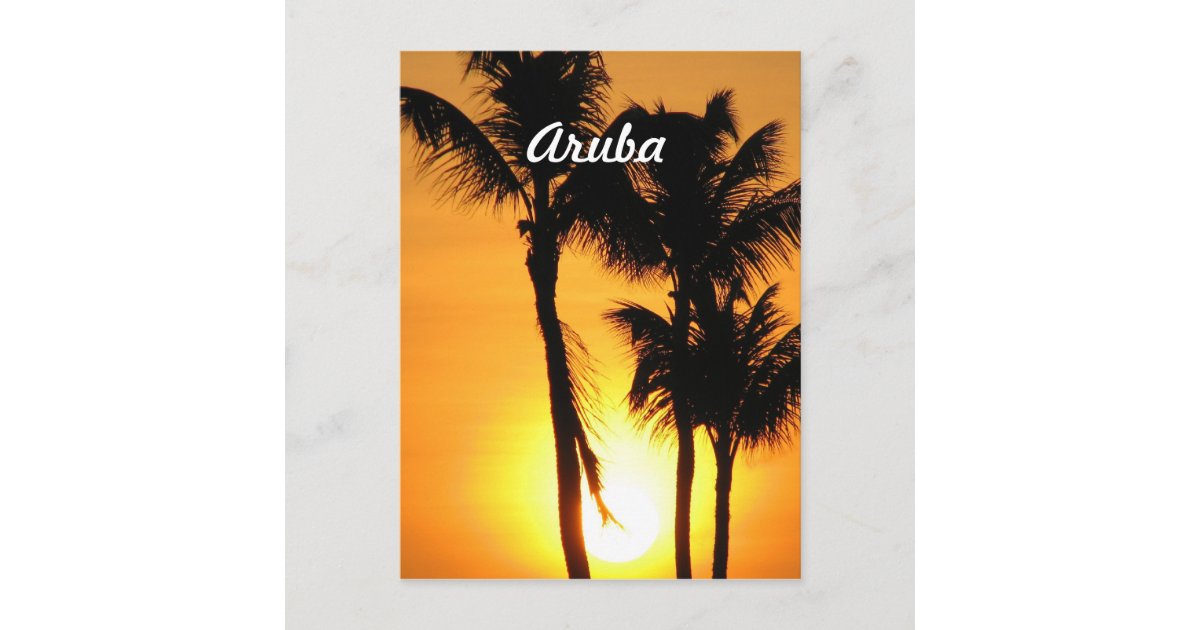 Aruba Sunset Postcard | Zazzle