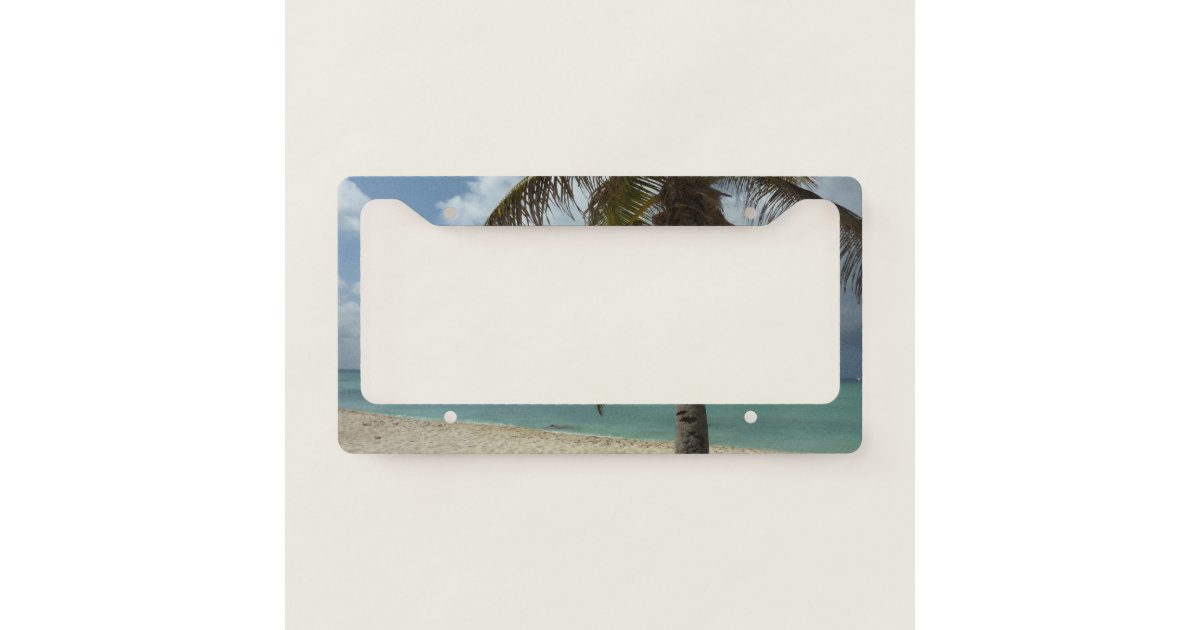Aruban Beach I Beautiful Nature Scene License Plate Frame | Zazzle