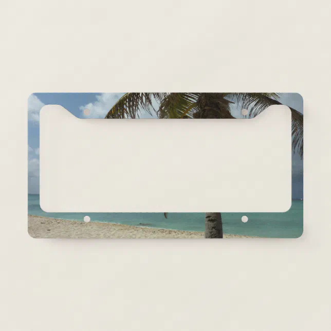 Aruban Beach I Beautiful Nature Scene License Plate Frame | Zazzle
