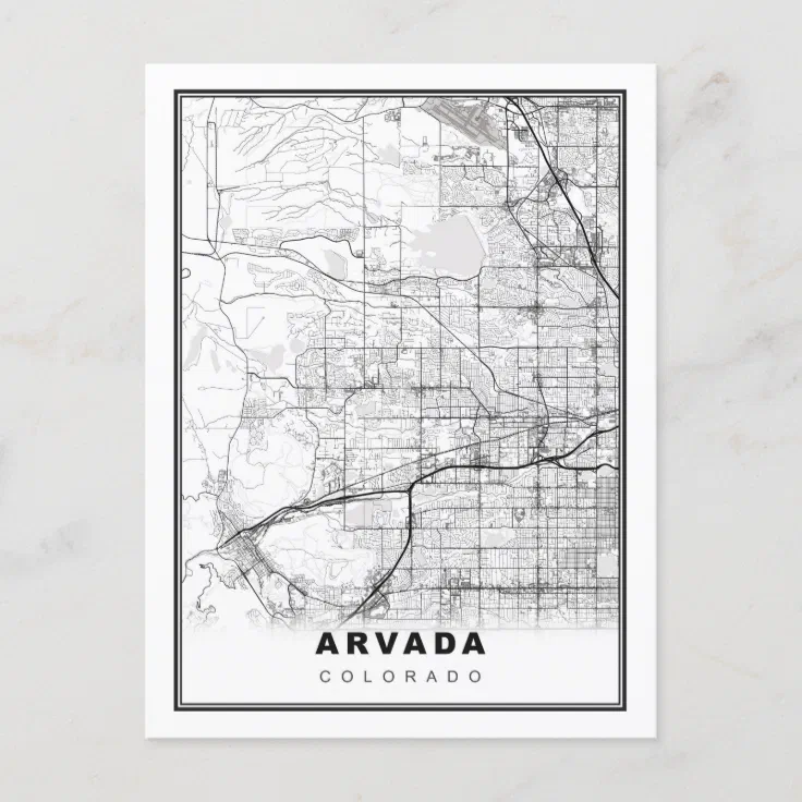 Arvada Map Postcard | Zazzle
