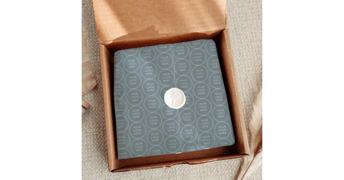 ARYA Modern Sage Green Custom Logo Packaging Tissue Paper | Zazzle