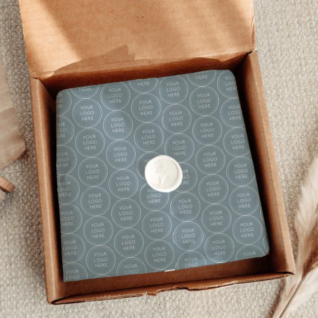 ARYA Modern Sage Green Custom Logo Packaging Tissue Paper | Zazzle
