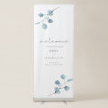 ARYA Rustic Eucalyptus Greenery Wedding Welcome Retractable Banner | Zazzle
