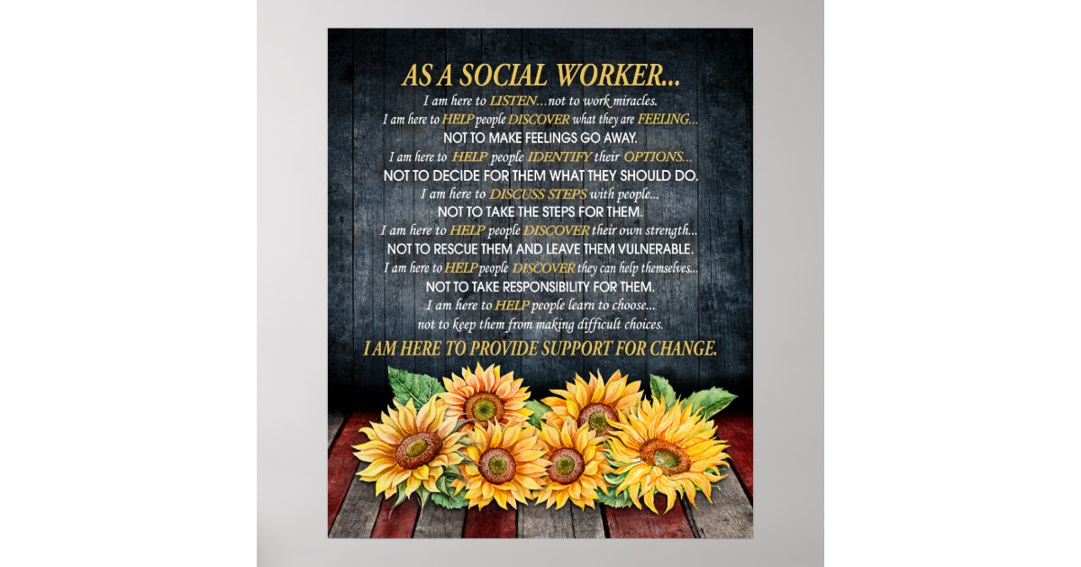 As A Social Worker Inspirational & Motivational Poster | Zazzle