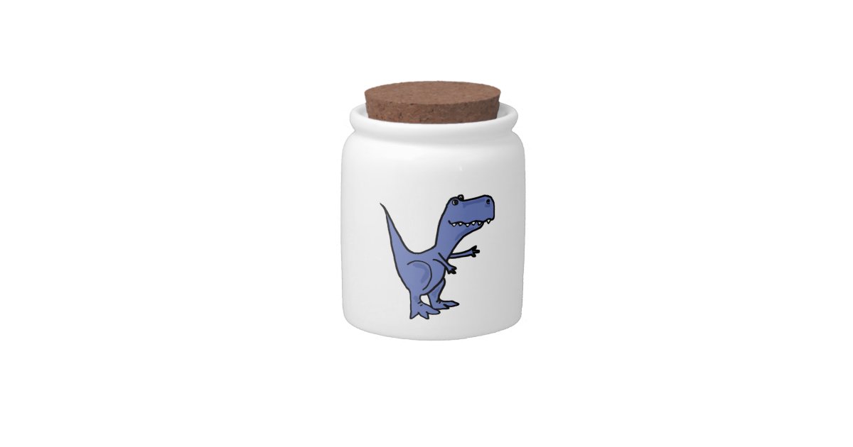 AS- Funny T-rex Dinosaur Candy Jar or Cookie jar | Zazzle