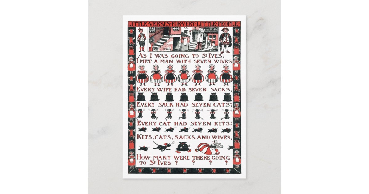 As I was Going to St Ives Postcard | Zazzle