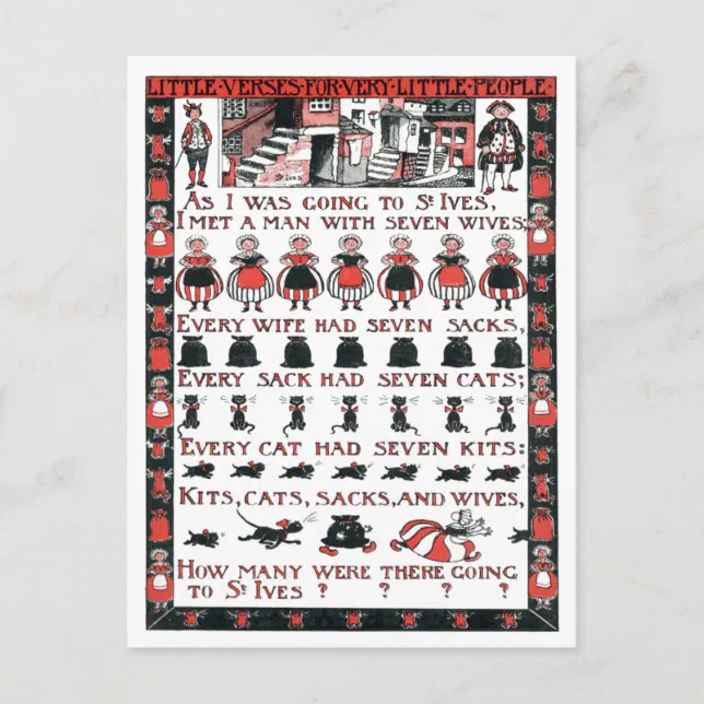 As I was Going to St Ives Postcard | Zazzle