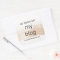 As Seen On My Blog | Display your own Website Square Sticker | Zazzle