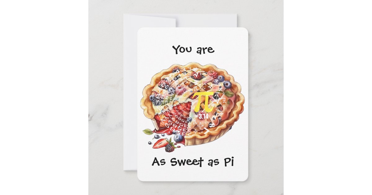 As Sweet as Pi Invitation | Zazzle