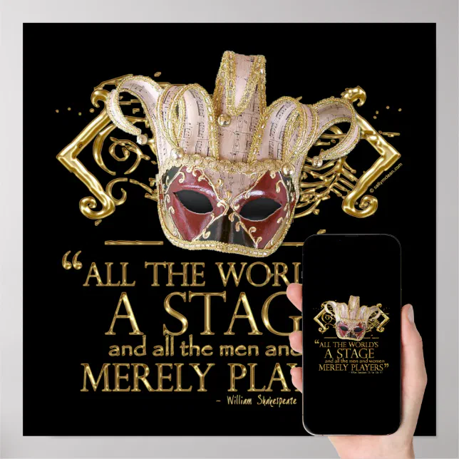 As You Like It Stage Quote (Gold Version) Poster | Zazzle