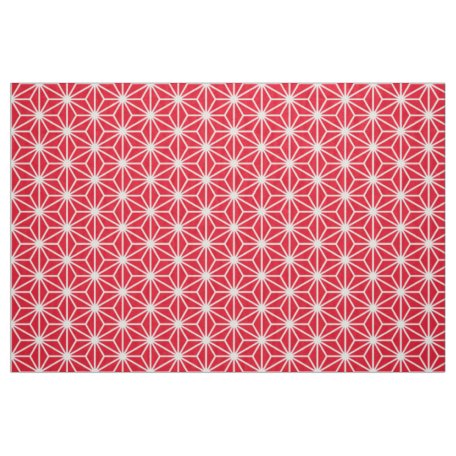 Japanese Asanoha or Star Pattern, black and white Fabric | Zazzle.com