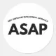 ASAP project management Classic Round Sticker | Zazzle