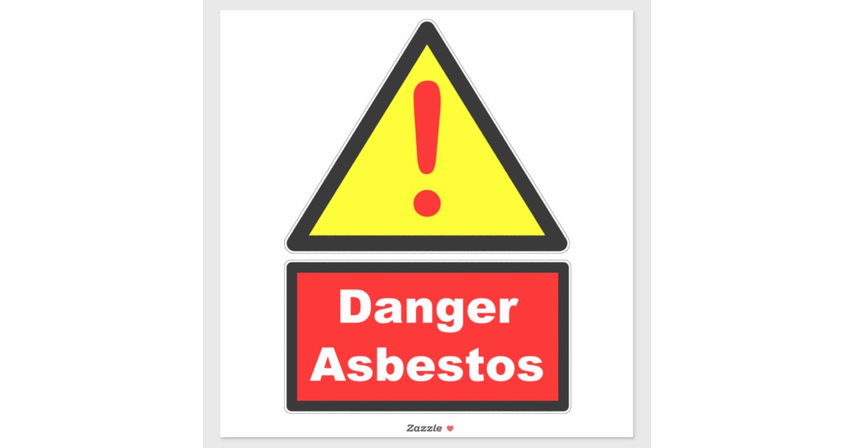 Asbestos warning sticker | Zazzle