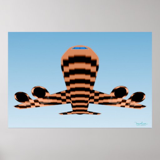 Ascending Airplane Optical Illusion Print | Zazzle