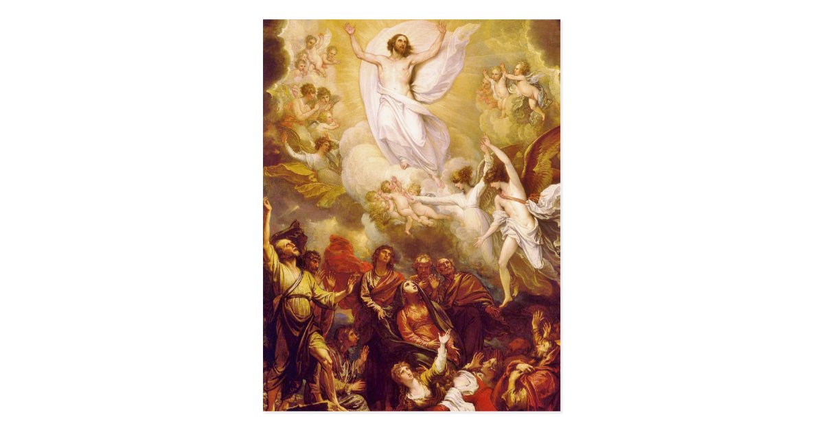 Ascension of Christ with Angels Postcard | Zazzle.com