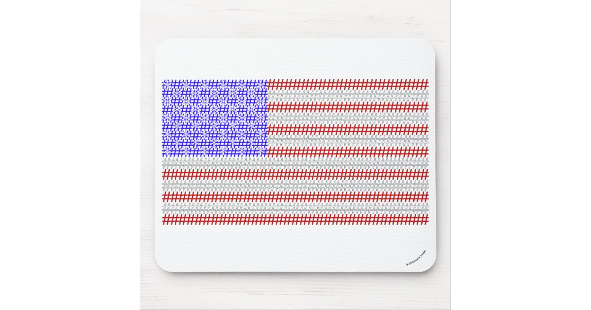 ASCII American Flag Mouse Pad | Zazzle