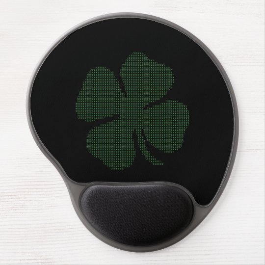 Ascii Art Shamrock Four Leaf Clover Gel Mouse Pad | Zazzle.com