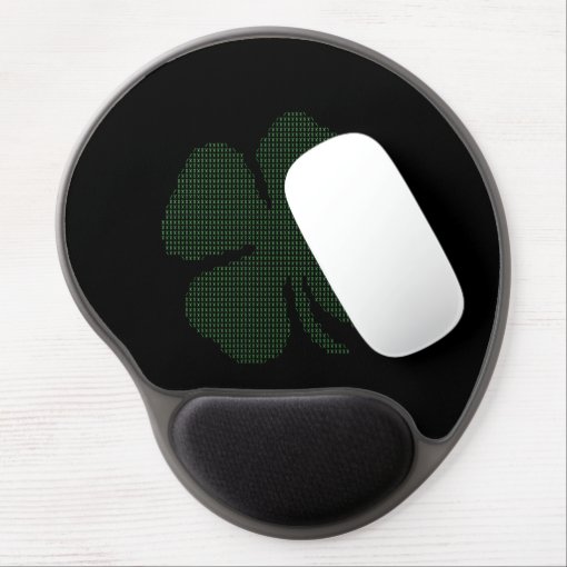 Ascii Art Shamrock Four Leaf Clover Gel Mouse Pad | Zazzle