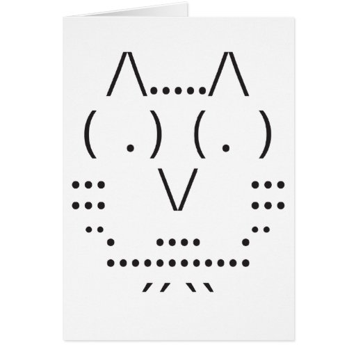 Ascii Owl Card | Zazzle