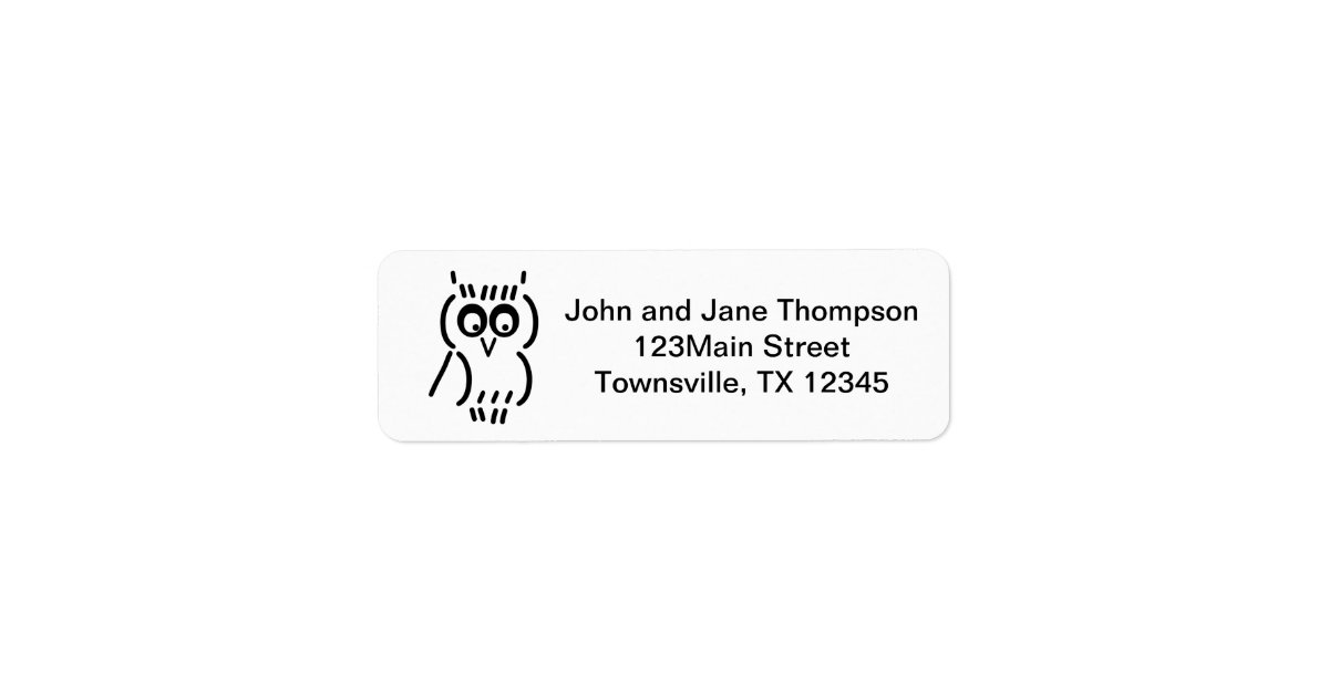 ASCII Owl Label | Zazzle