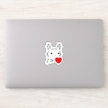 ASCII Text Art Bunny Rabbit Give Heart Sticker | Zazzle