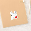 ASCII Text Art Bunny Rabbit Give Heart Sticker | Zazzle