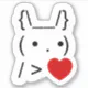 ASCII Text Art Bunny Rabbit Give Heart Sticker | Zazzle