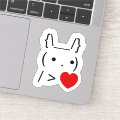 ASCII Text Art Bunny Rabbit Give Heart Sticker | Zazzle