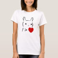 ASCII Text Art Bunny Rabbit Give Heart T-Shirt | Zazzle